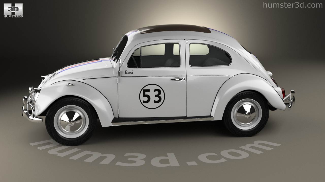360 view of Volkswagen Beetle Herbie the Love Bug 3D model - 3DModels store