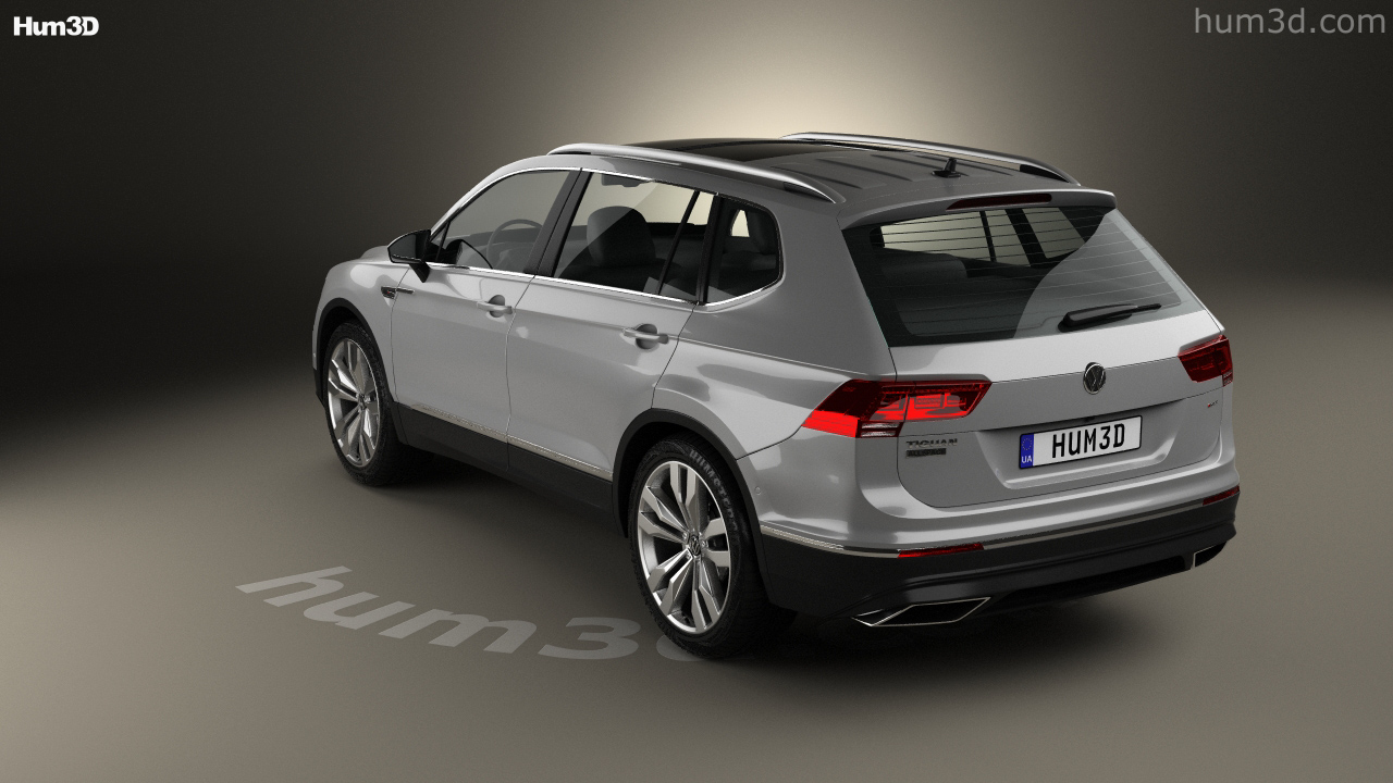 360 view of Volkswagen Tiguan Allspace 2020 3D model - 3DModels store