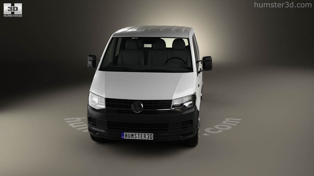 360 view of Volkswagen Transporter (T6) Double Cab Chassis 2019 3D ...