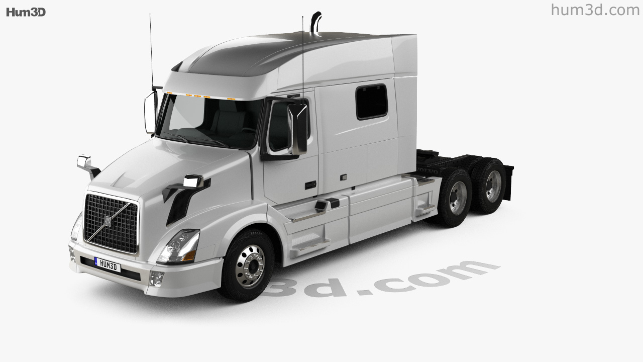 360 view of Volvo VNL Low Roof Sleeper Cab Tractor Truck 2014 3D model ...