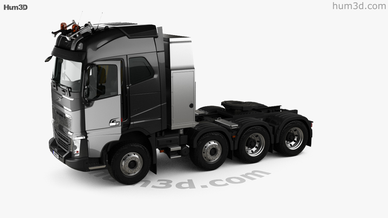 360 view of Volvo FH Globetrotter Cab Tractor Truck 4-axle with HQ ...