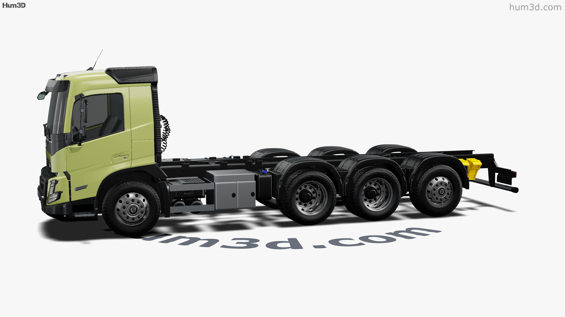 360 view of Volvo FMX Day Cab Chassis Truck 4-axle 2023 3D model ...