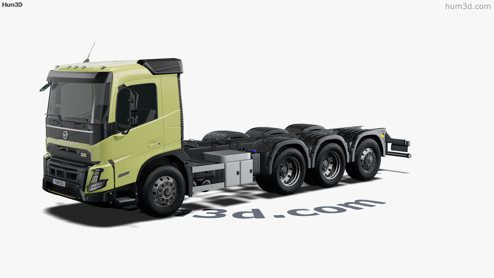 360 view of Volvo FMX Day Cab Chassis Truck 4-axle 2023 3D model ...