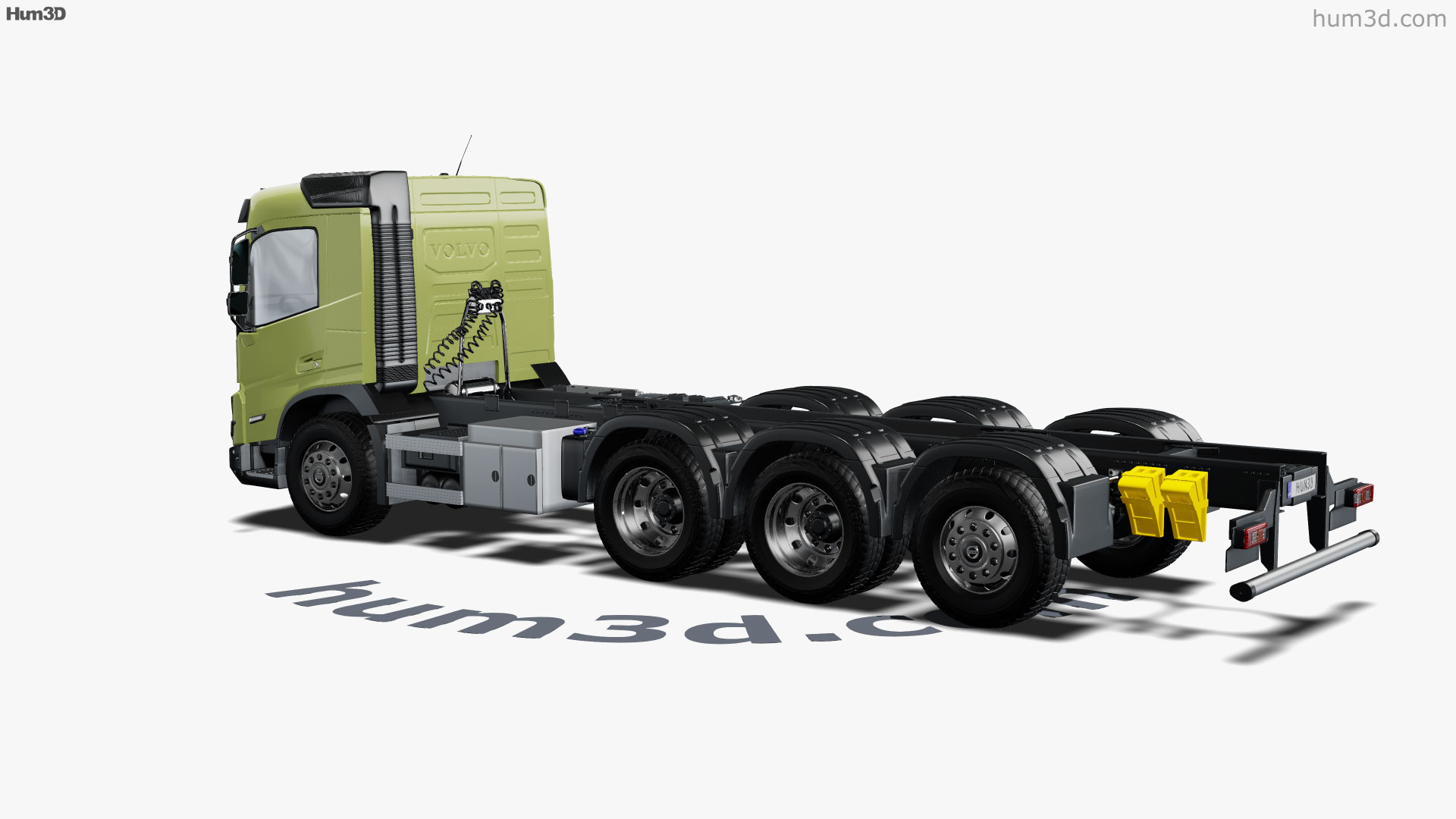 360 view of Volvo FMX Day Cab Chassis Truck 4-axle 2023 3D model ...