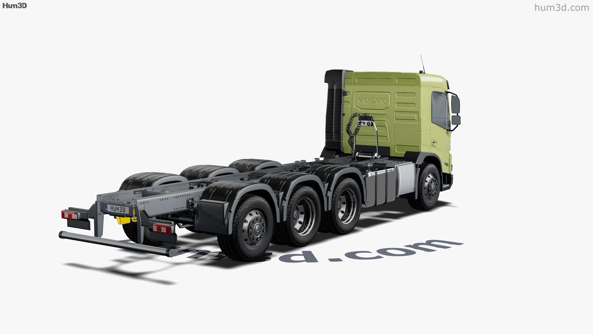 360 view of Volvo FMX Day Cab Chassis Truck 4-axle 2023 3D model ...