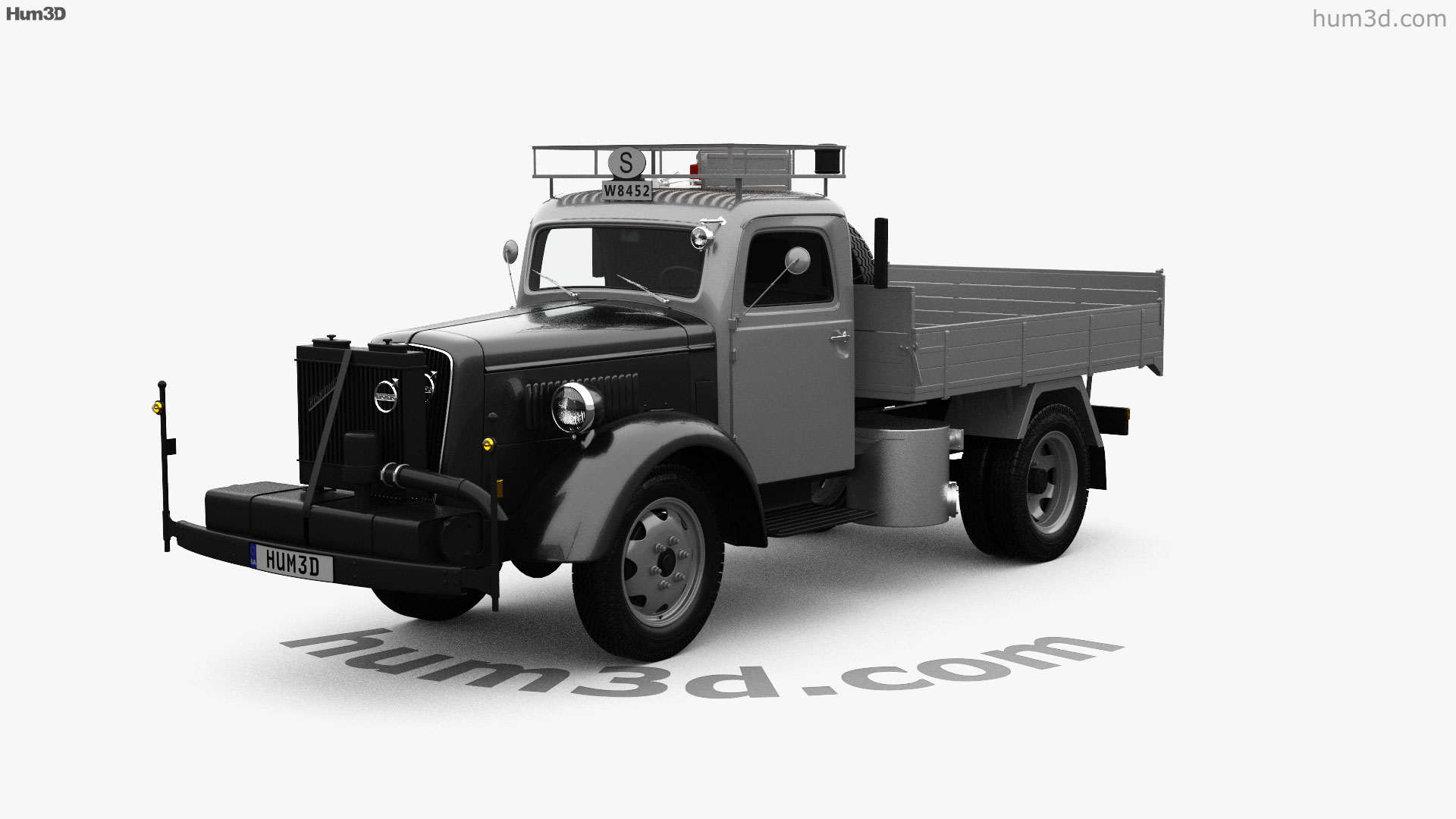 360 view of Volvo LV93 DT Flatbed Truck 1942 3D model - 3DModels store