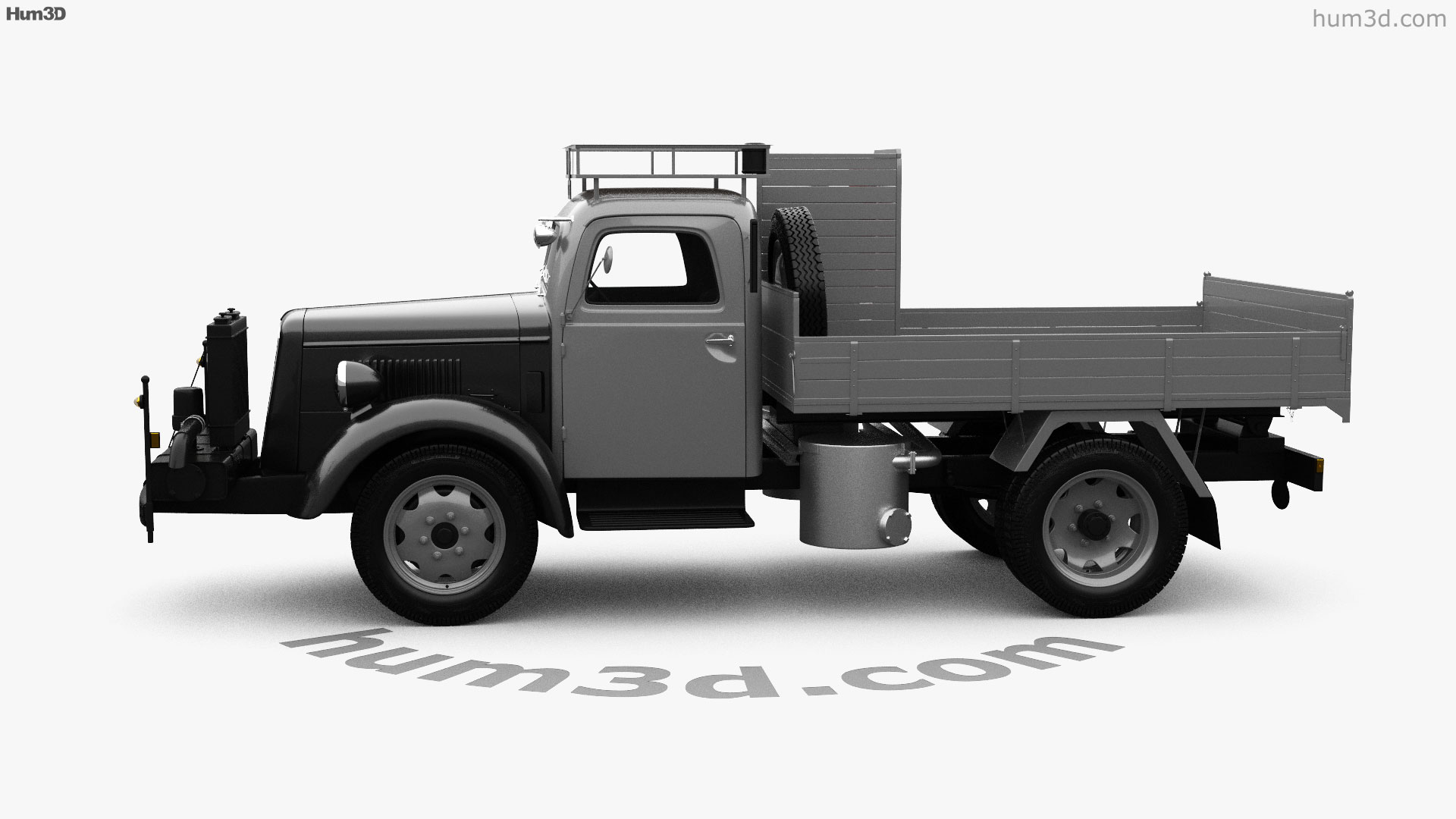 360 view of Volvo LV93 DT Flatbed Truck 1942 3D model - 3DModels store