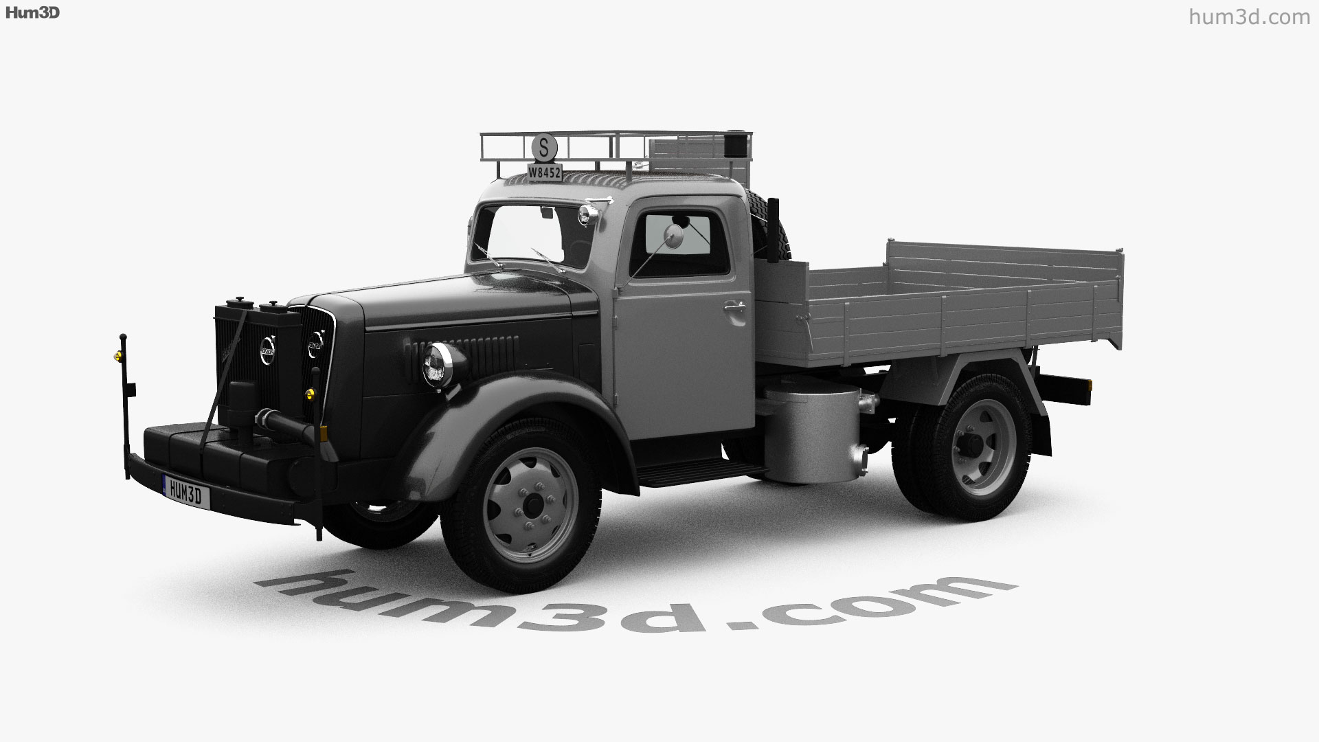 360 view of Volvo LV93 DT Flatbed Truck 1942 3D model - 3DModels store