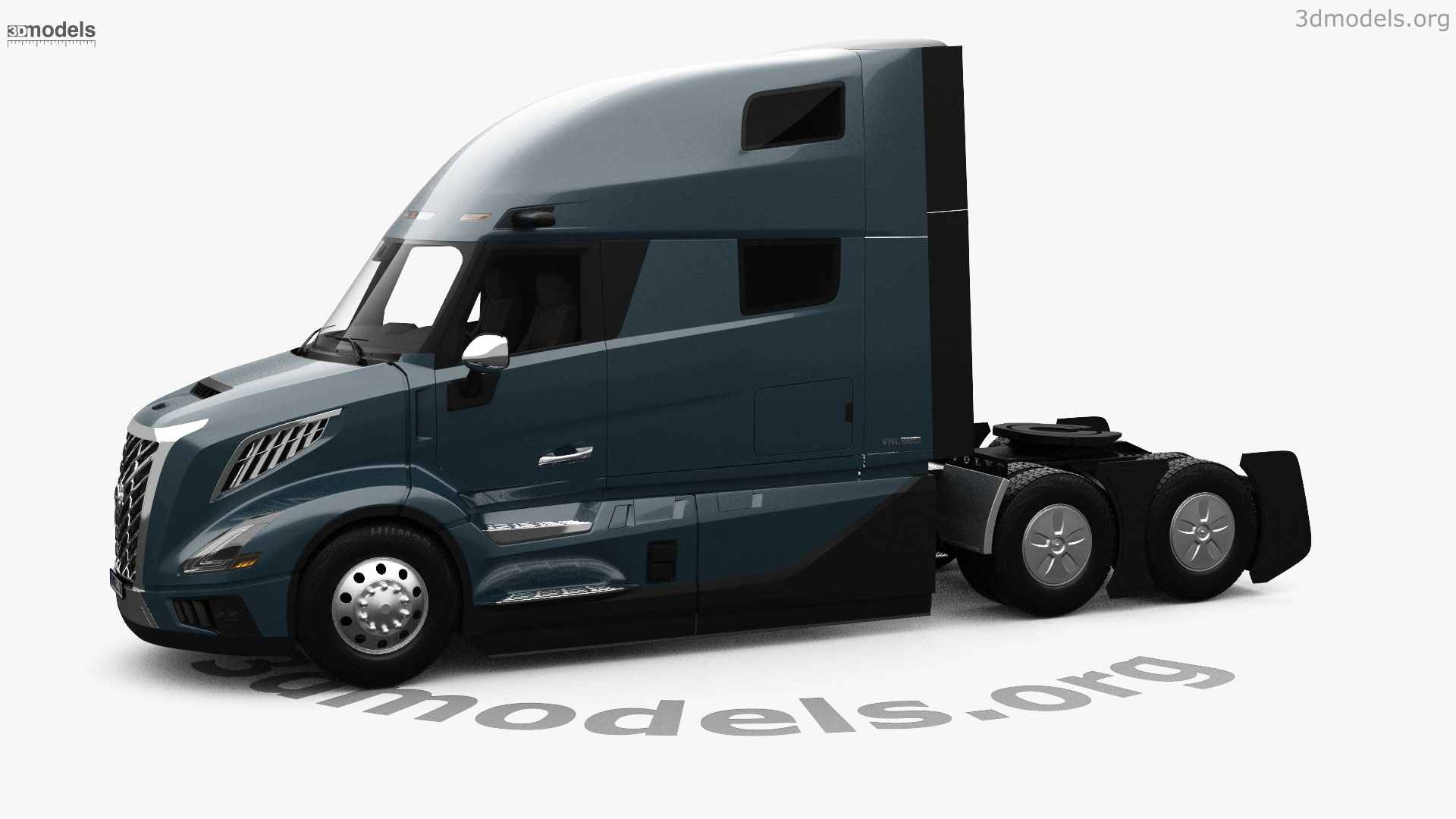 360 view of Volvo VNL 74" Sleeper Cab High Roof Tractor Truck 2024 3D ...