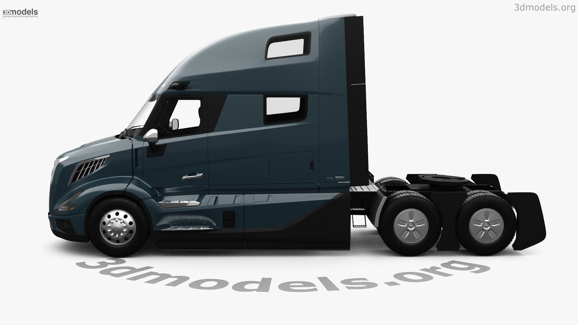 360 view of Volvo VNL 74" Sleeper Cab High Roof Tractor Truck 2024 3D ...