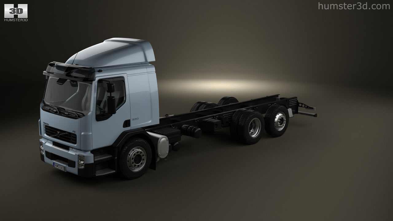 360 view of Volvo FE Chassis Truck 2014 3D model - 3DModels store