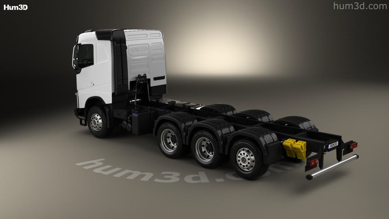 360 view of Volvo FH Chassis Truck 4-axle 2019 3D model - 3DModels store
