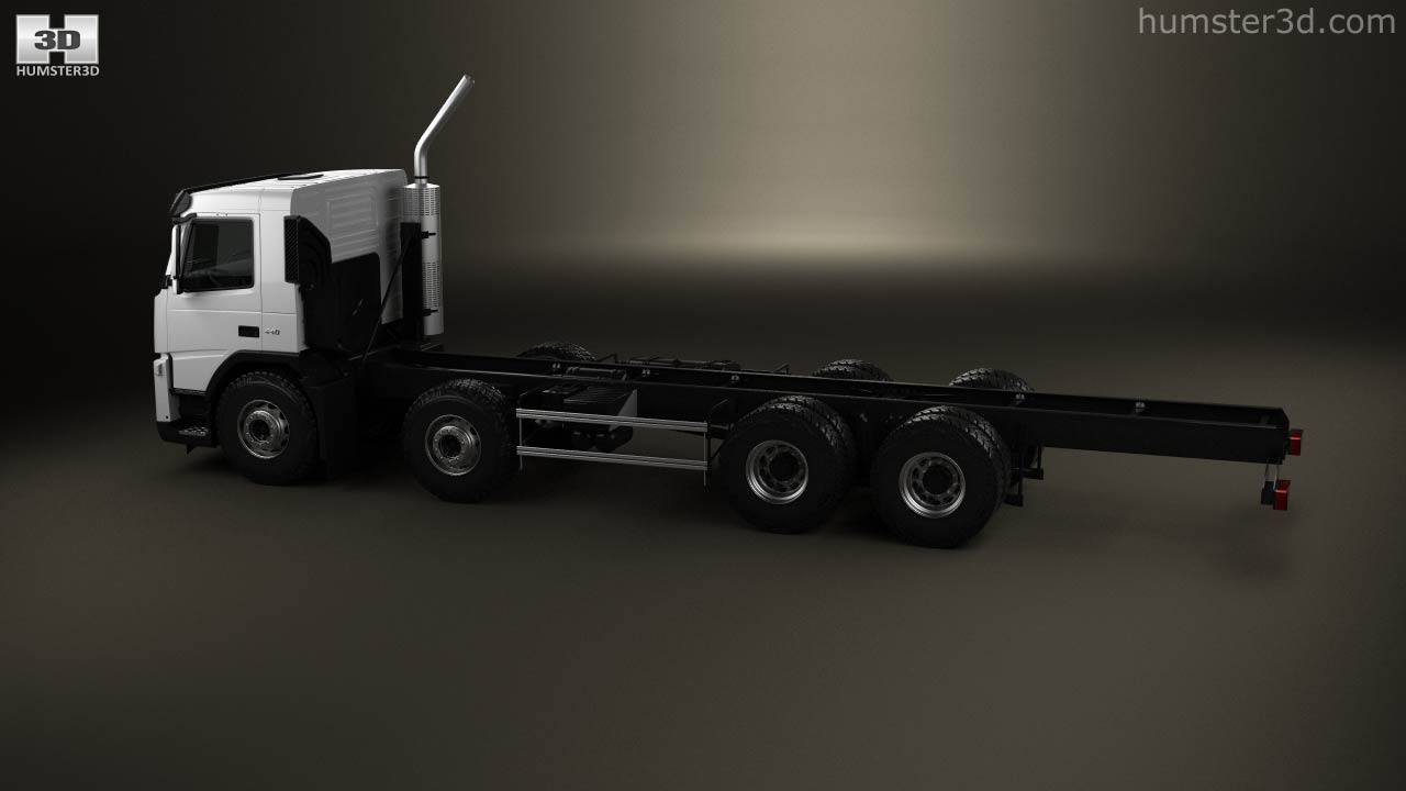 360 view of Volvo FM Chassis Truck 4-axle 2015 3D model - 3DModels store