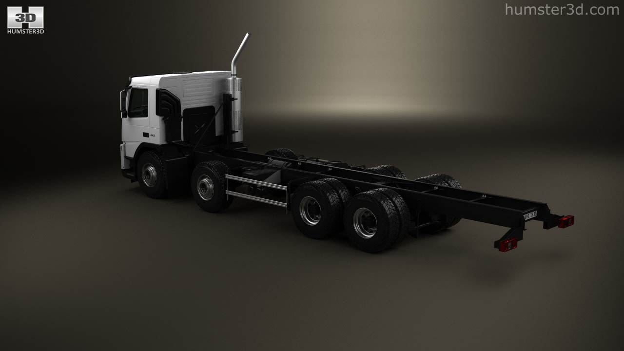 360 view of Volvo FM Chassis Truck 4-axle 2015 3D model - 3DModels store