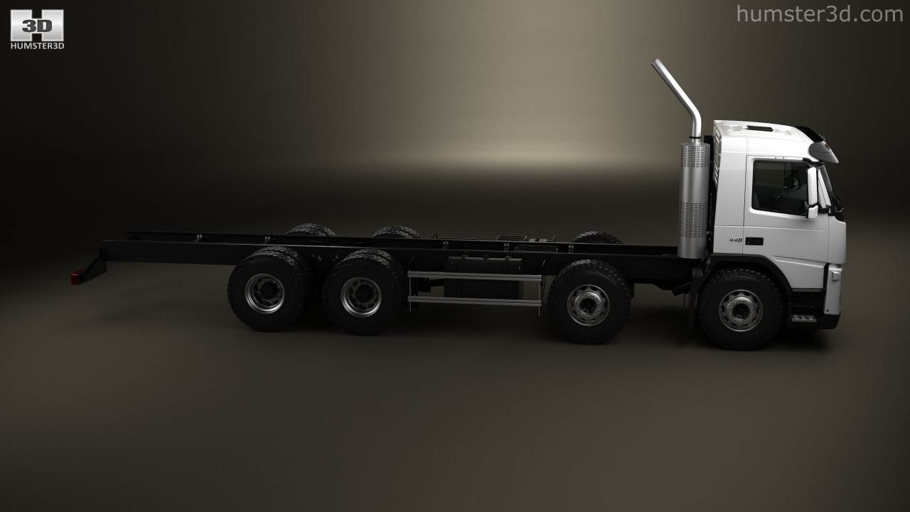 360 view of Volvo FM Chassis Truck 4-axle 2015 3D model - 3DModels store
