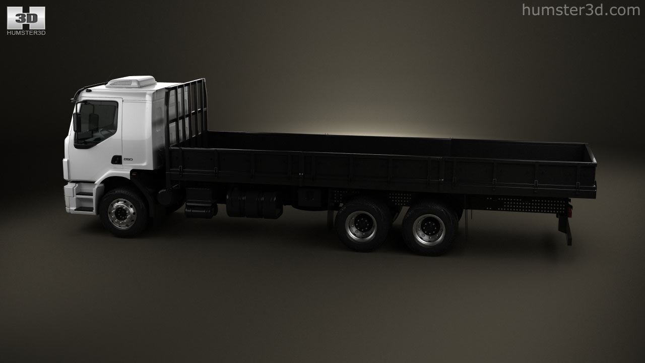 360 view of Volvo VM Flatbed Truck 2012 3D model - 3DModels store
