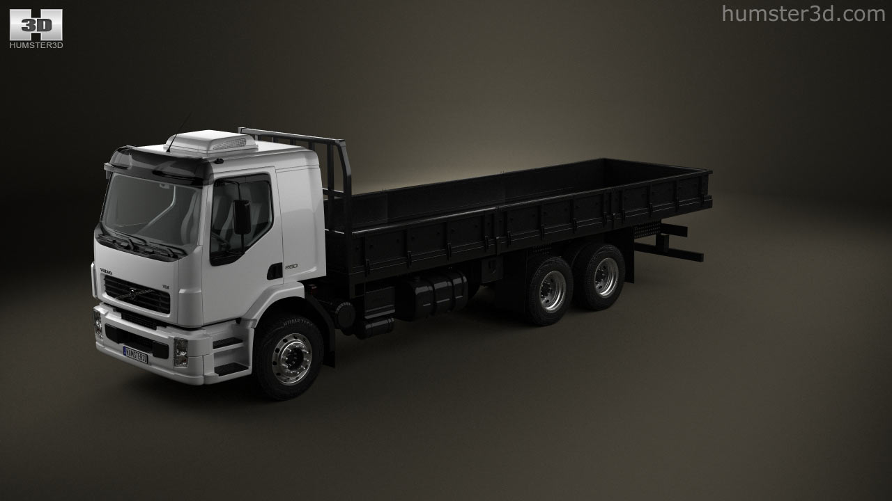 360 view of Volvo VM Flatbed Truck 2012 3D model - 3DModels store
