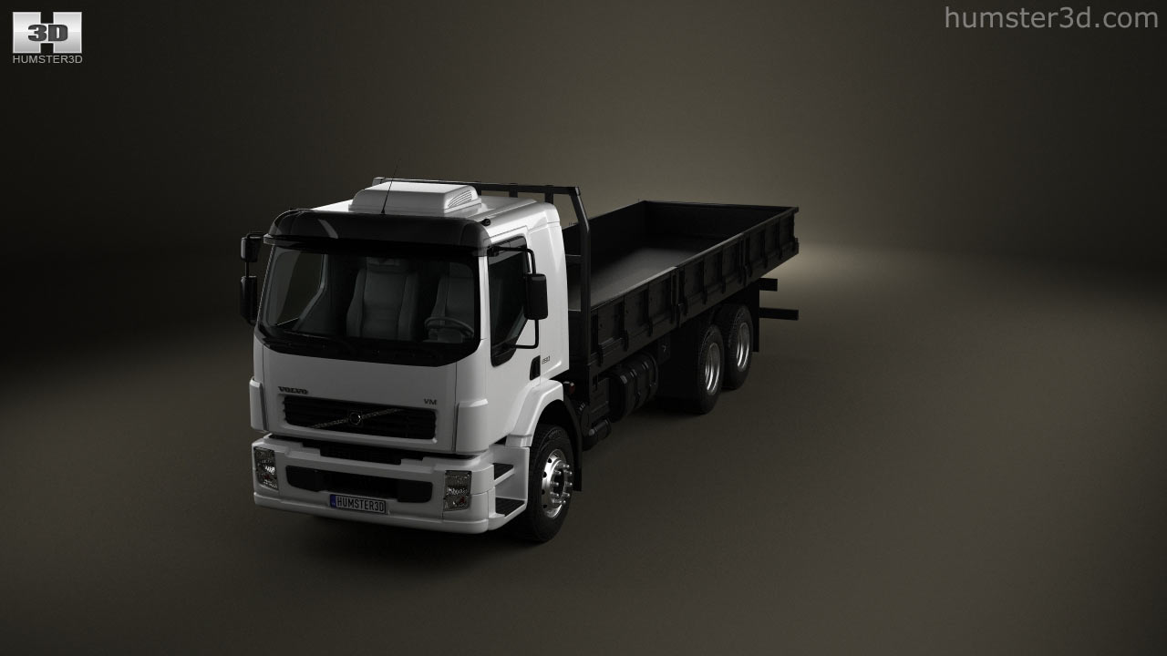 360 view of Volvo VM Flatbed Truck 2012 3D model - 3DModels store
