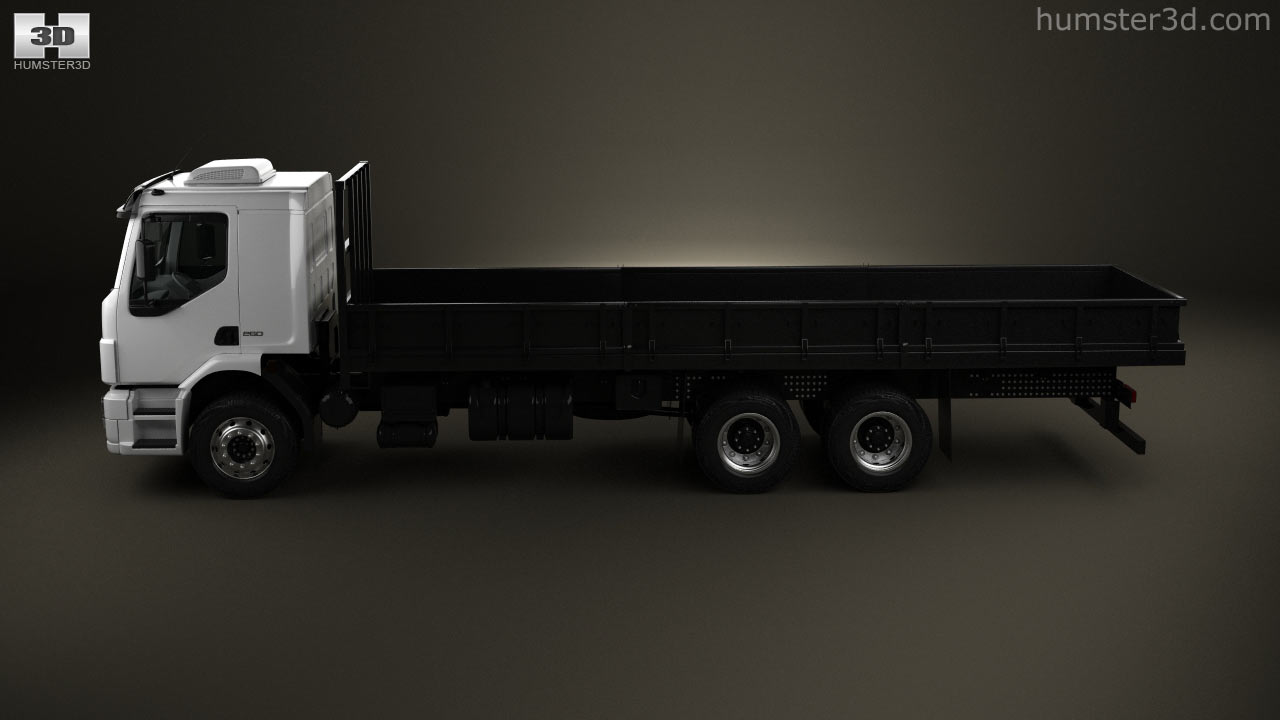 360 view of Volvo VM Flatbed Truck 2012 3D model - 3DModels store