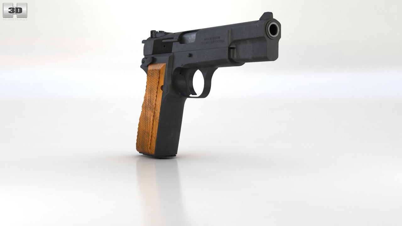 360 view of Browning Hi Power 3D model - 3DModels store