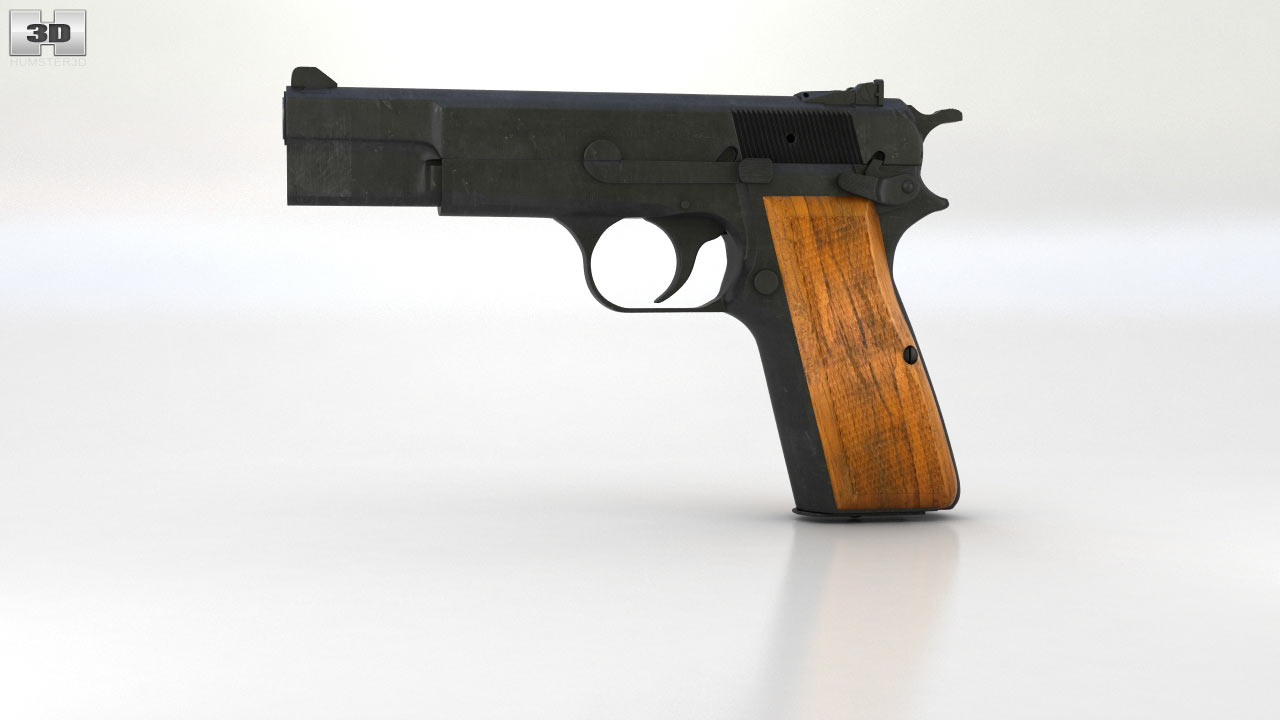 360 view of Browning Hi Power 3D model - 3DModels store