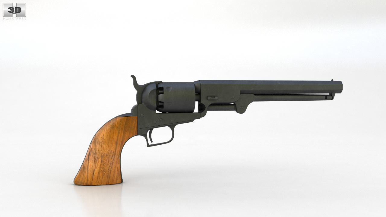 360 view of Colt 1851 Navy Revolver 3D model - 3DModels store