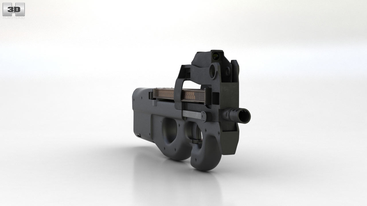 360 view of FN P90 3D model - 3DModels store
