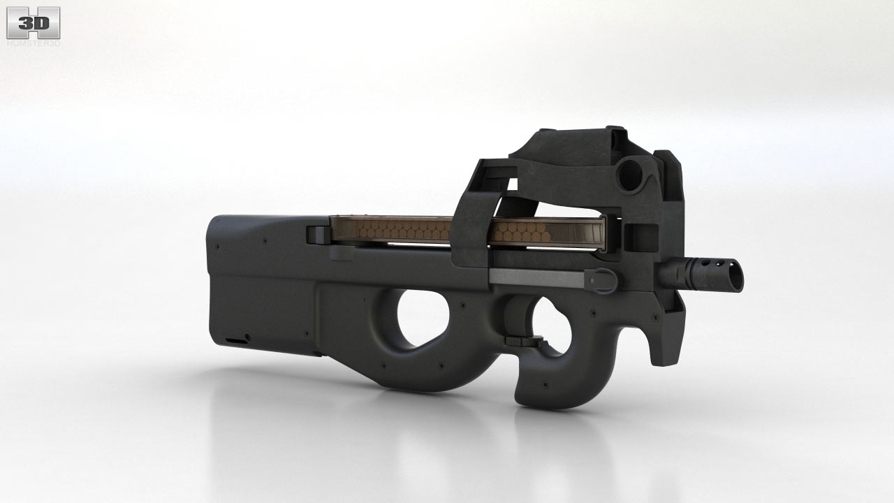 360 view of FN P90 3D model - 3DModels store