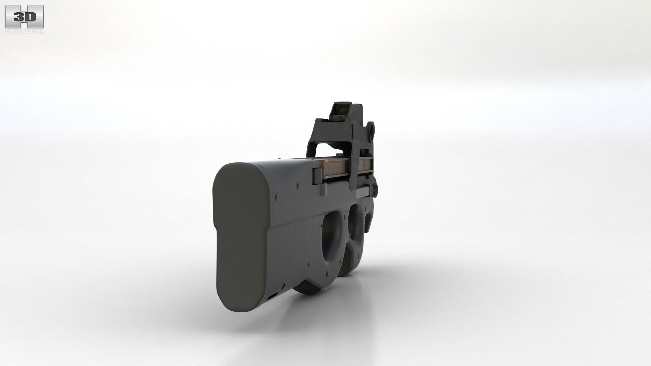 360 view of FN P90 3D model - 3DModels store