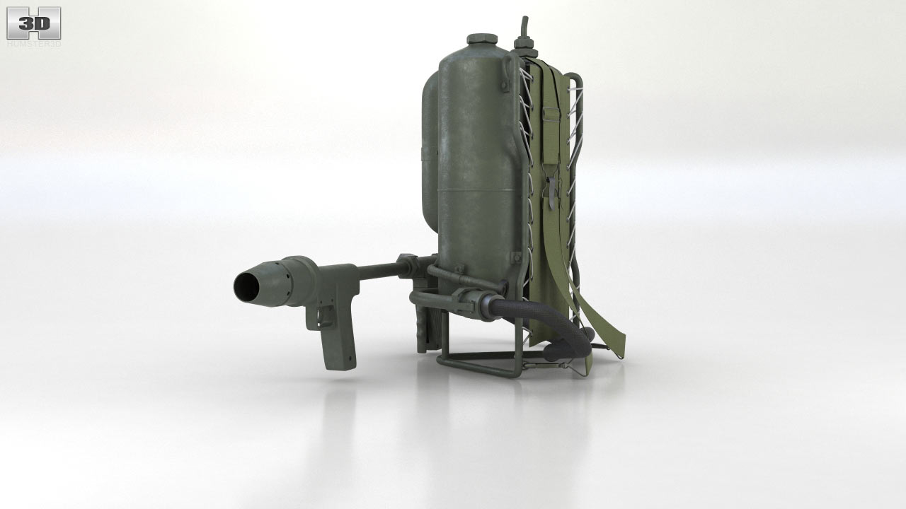 360 view of M2 Flamethrower 3D model - 3DModels store