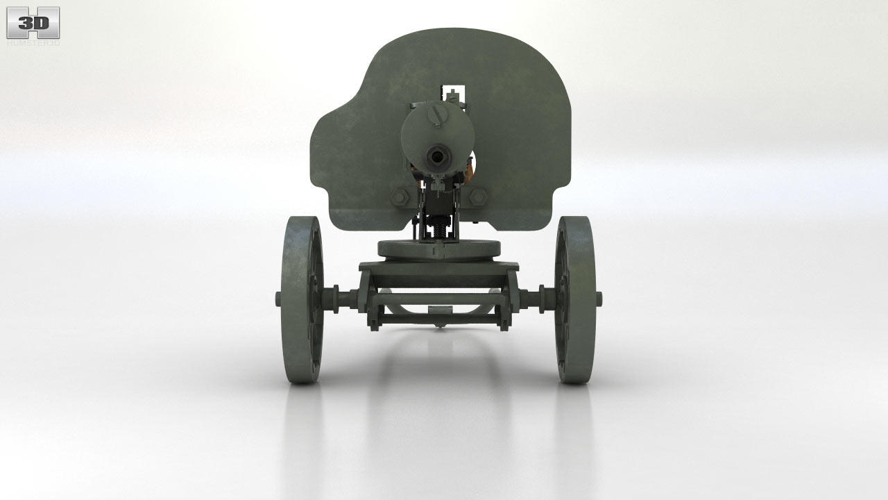 360 view of Maxim gun 1910 3D model - 3DModels store