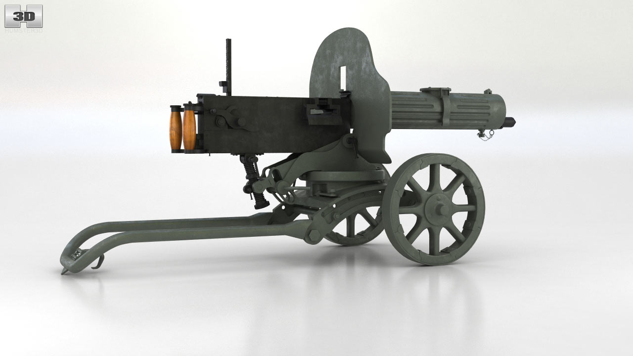 360 view of Maxim gun 1910 3D model - 3DModels store