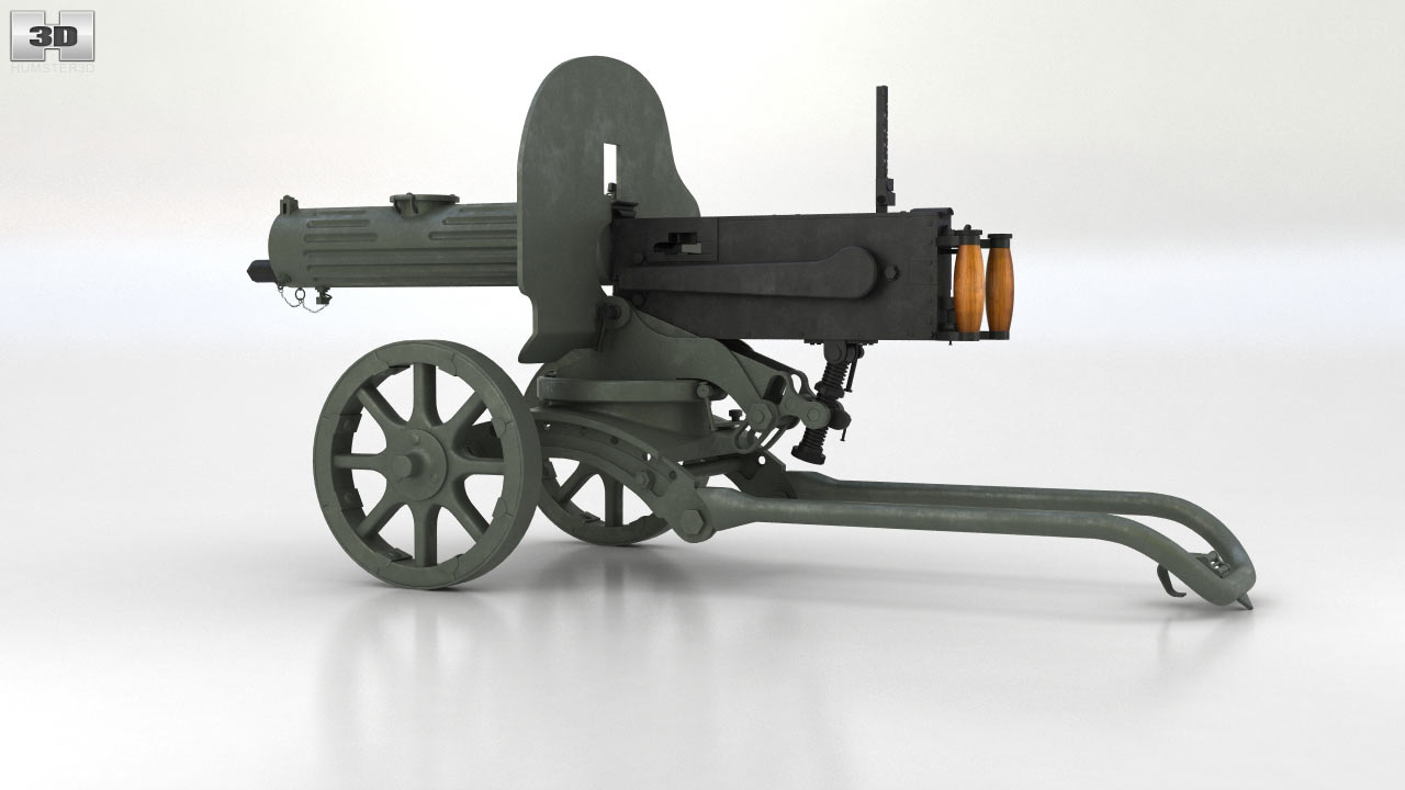 360 view of Maxim gun 1910 3D model - 3DModels store