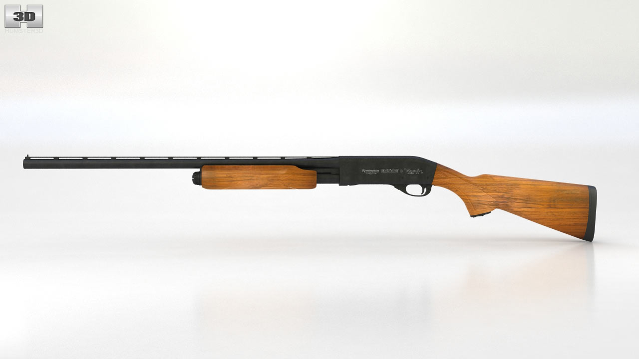 360 view of Remington Model 870 3D model - 3DModels store