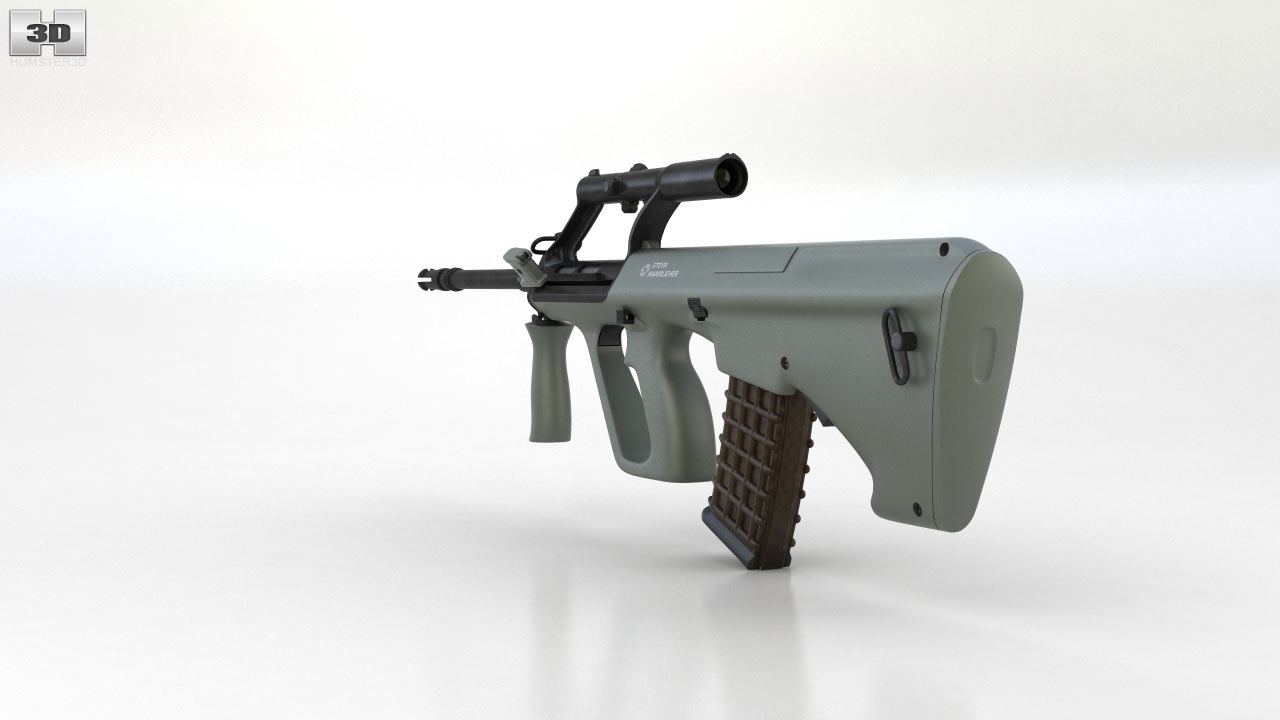 360 view of Steyr AUG A1 3D model - 3DModels store