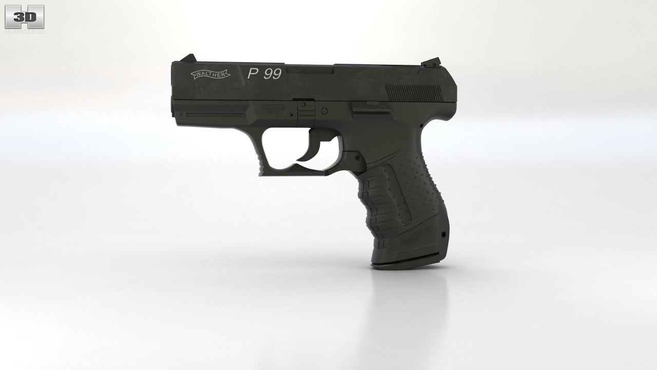 360 view of Walther P99 3D model - 3DModels store