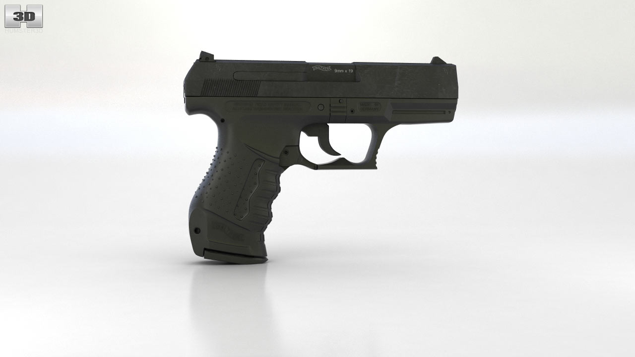 360 view of Walther P99 3D model - 3DModels store