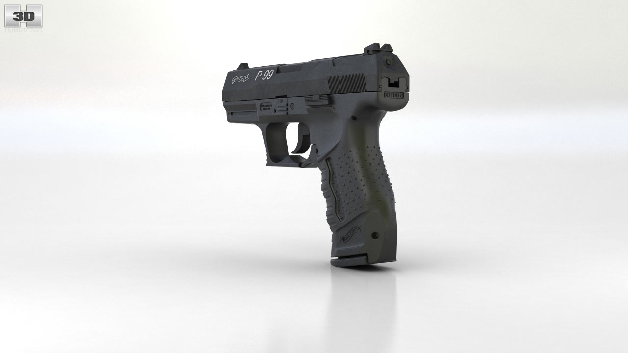 360 view of Walther P99 3D model - 3DModels store