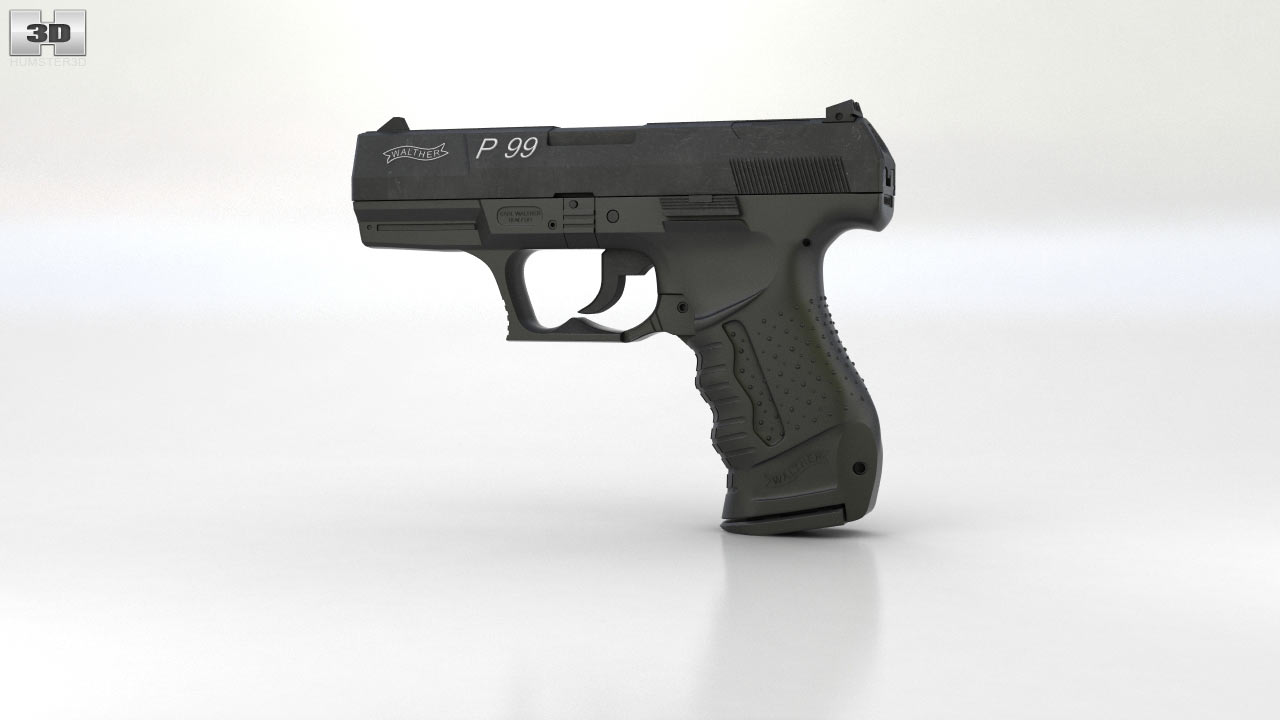 360 view of Walther P99 3D model - 3DModels store