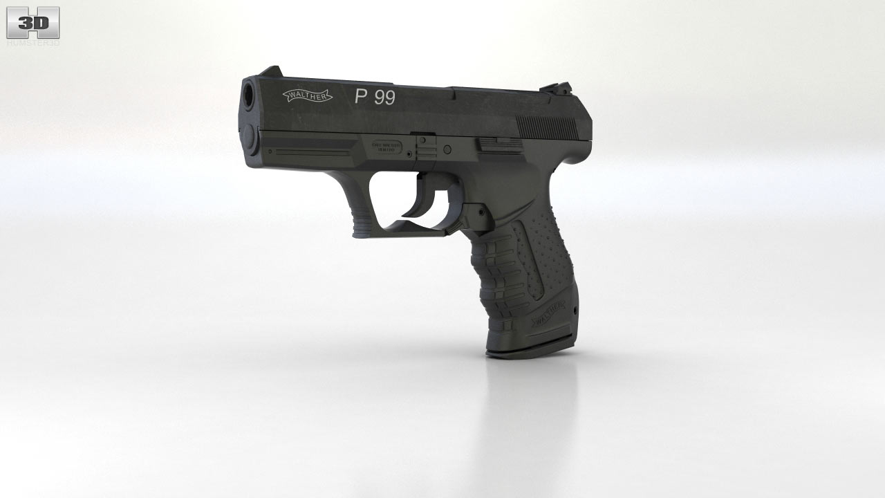 360 view of Walther P99 3D model - 3DModels store