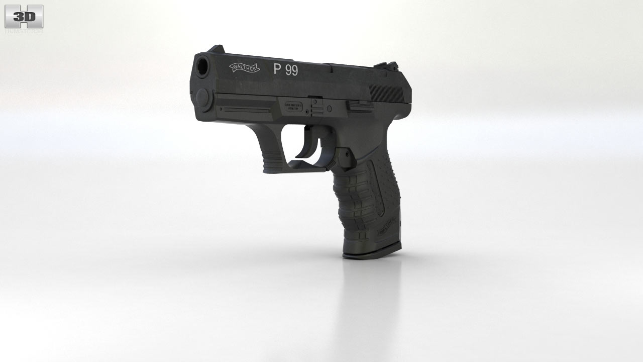 360 view of Walther P99 3D model - 3DModels store