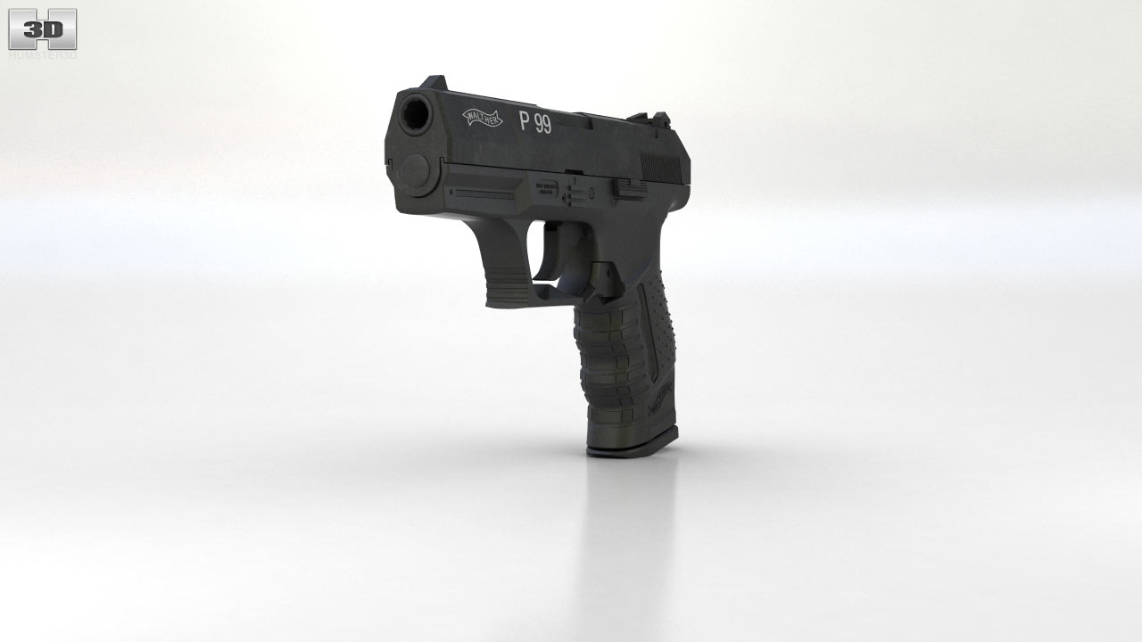 360 view of Walther P99 3D model - 3DModels store