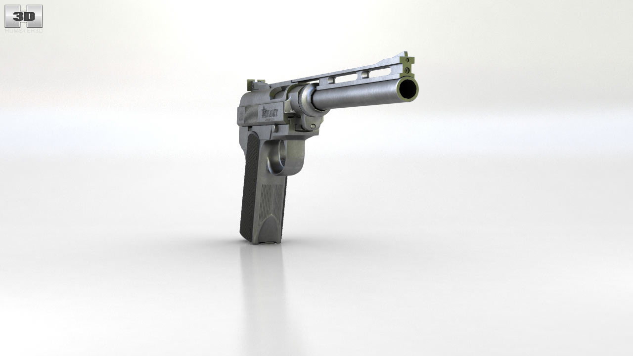 360 view of Wildey .475 Magnum 3D model - 3DModels store
