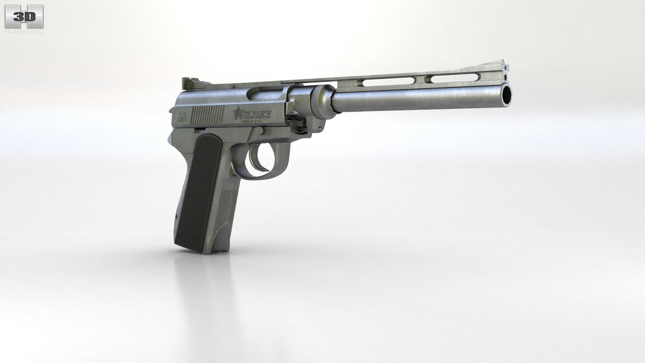 360 view of Wildey .475 Magnum 3D model - 3DModels store