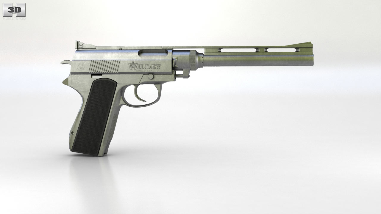 360 view of Wildey .475 Magnum 3D model - 3DModels store