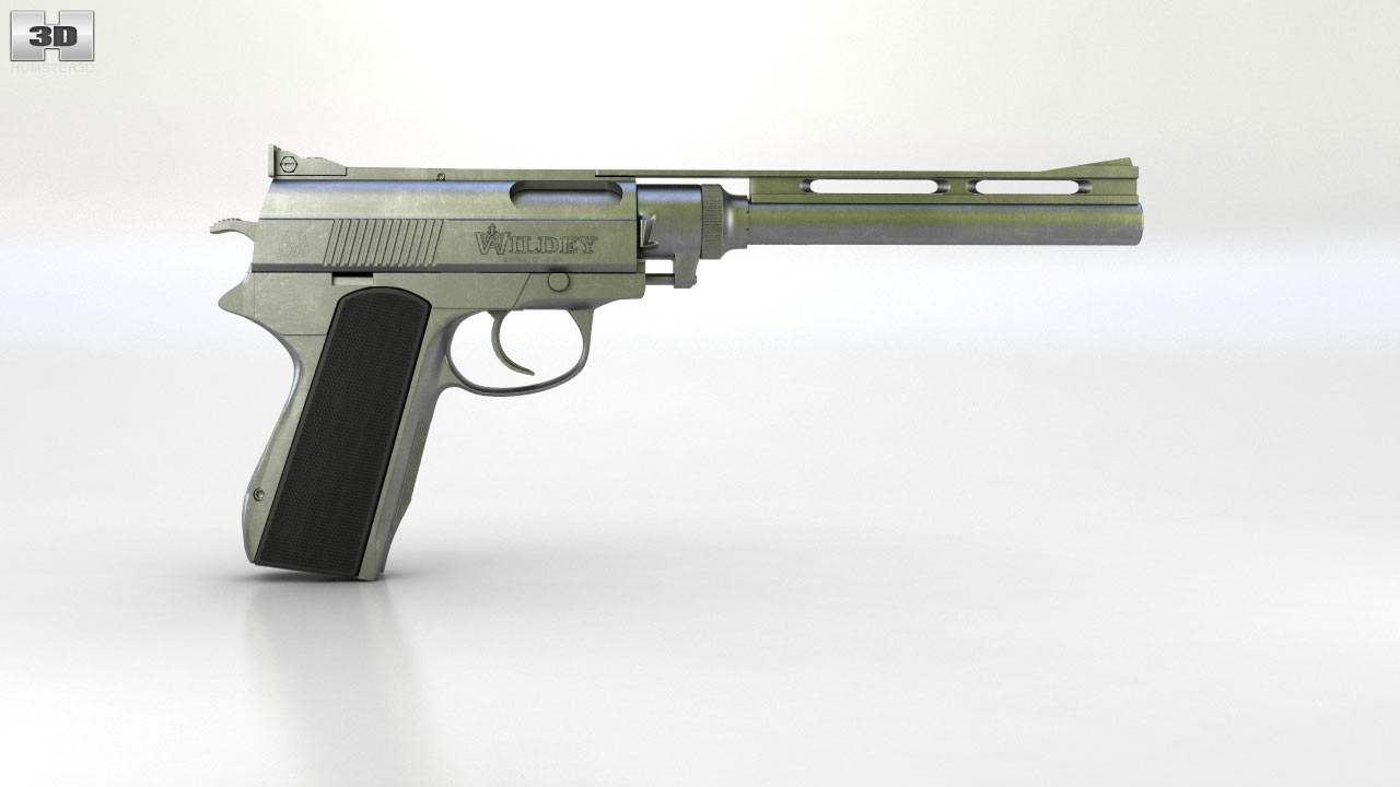 360 view of Wildey .475 Magnum 3D model - 3DModels store