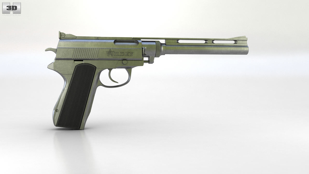 360 view of Wildey .475 Magnum 3D model - 3DModels store