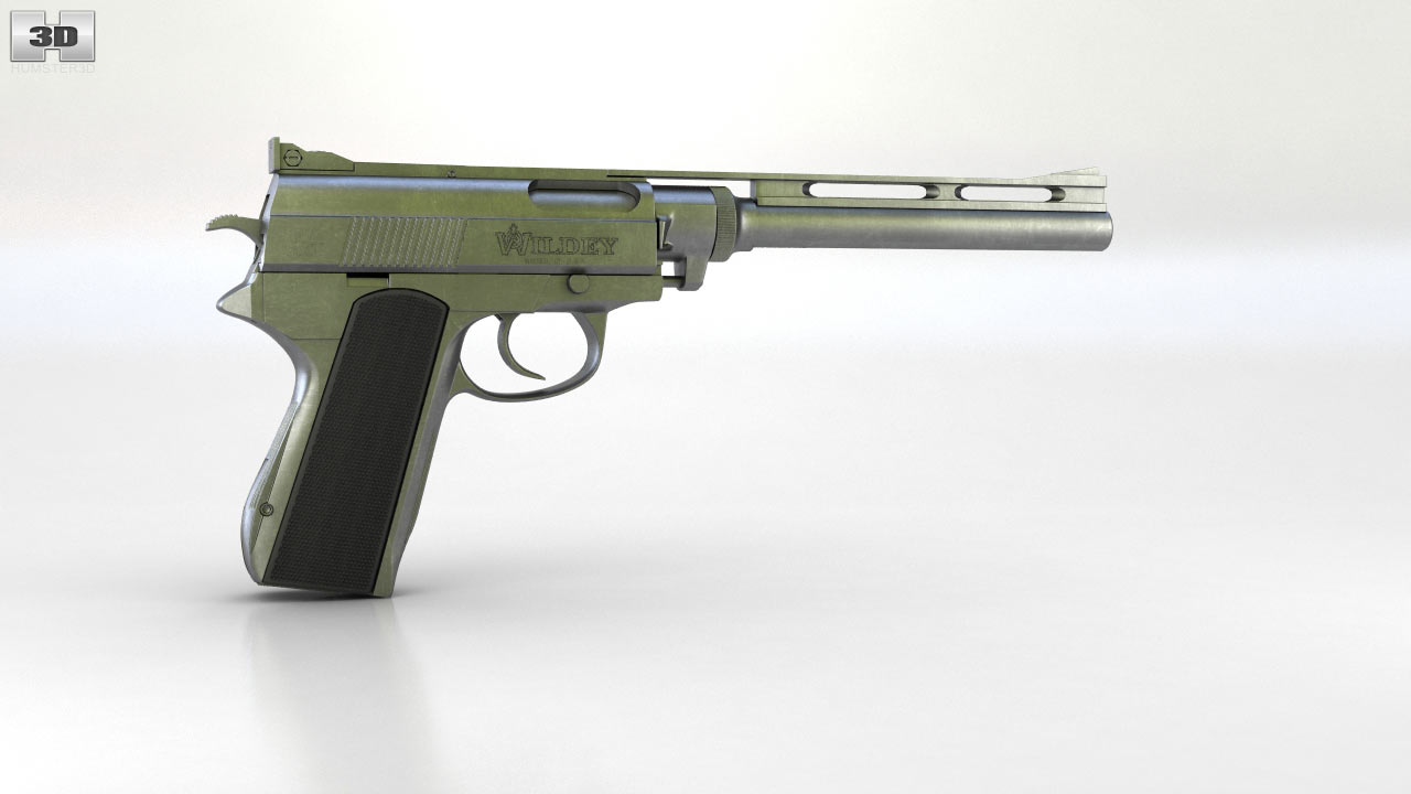 360 view of Wildey .475 Magnum 3D model - 3DModels store