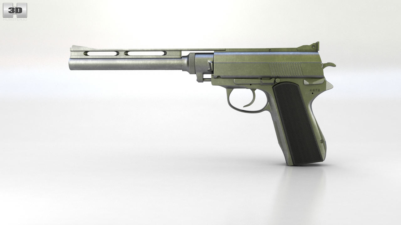 360 view of Wildey .475 Magnum 3D model - 3DModels store