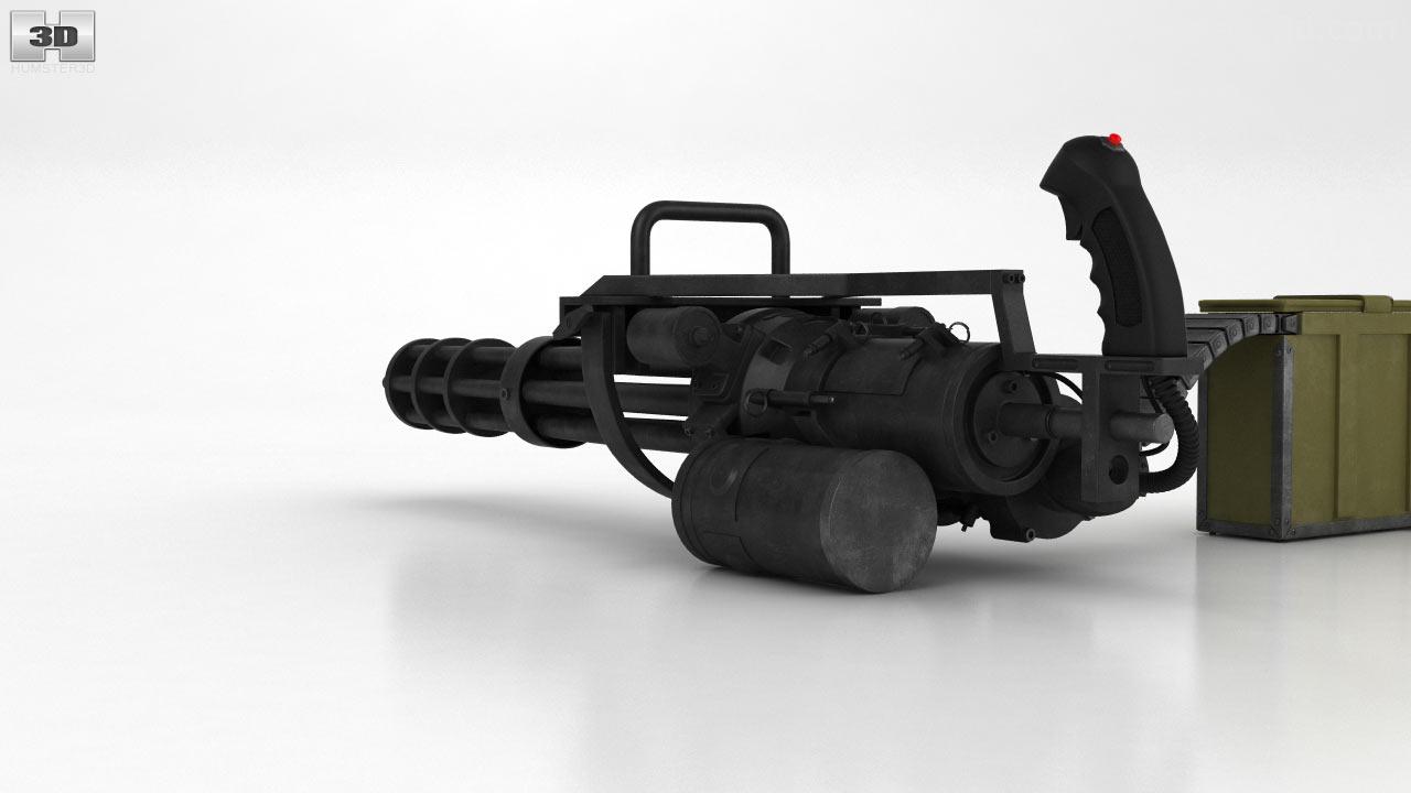 360 view of M134 Minigun 3D model - 3DModels store